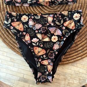 Etsy | Swim | Cottage Core Bikini Floral With Moths | Poshmark